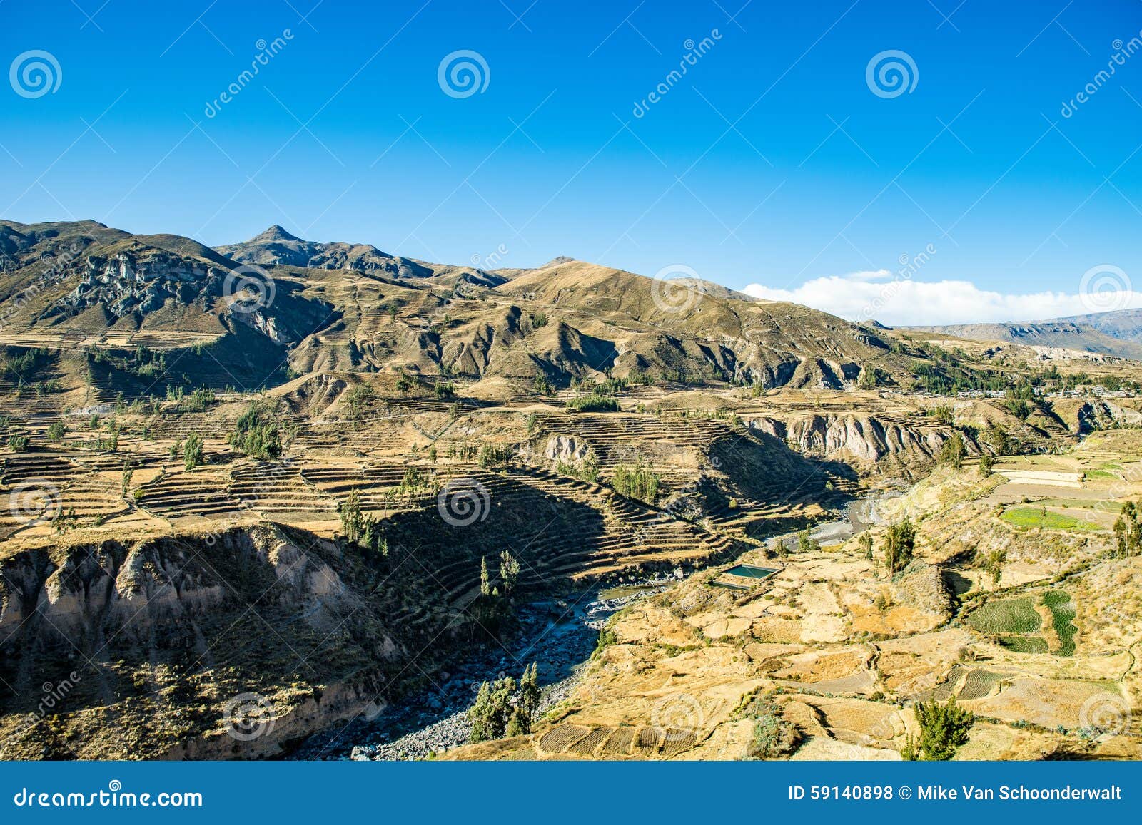 Colca Valley, Peru stock photo. Image of geometric, orange - 59140898