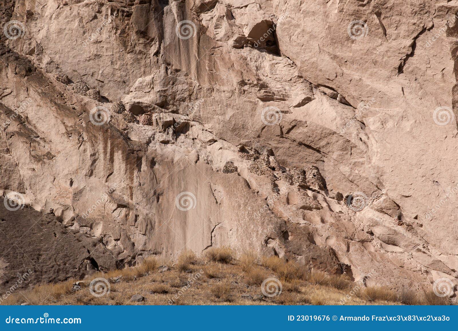 Colcas or Qolcas in Colca Valley Stock Photo - Image of archeologic ...