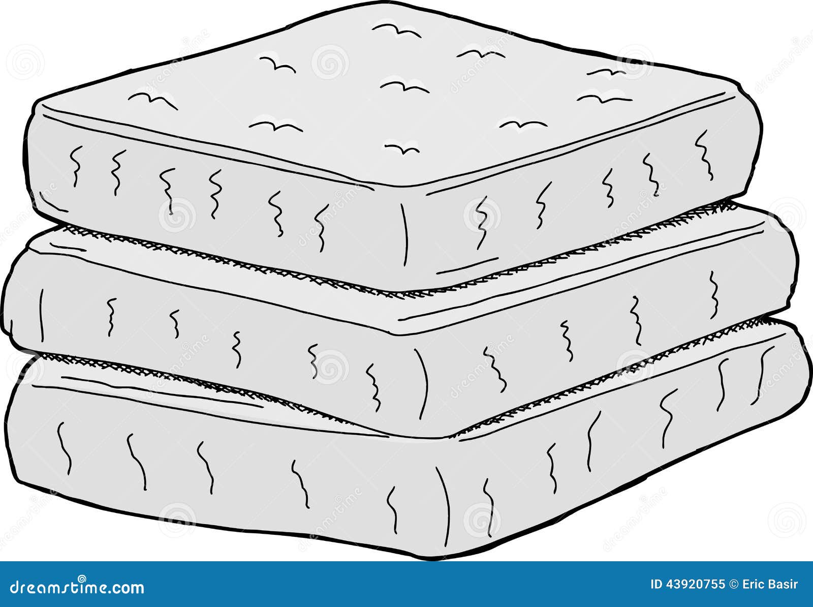 Colchões isolados ilustração do vetor. Ilustração de vetor - 43920755