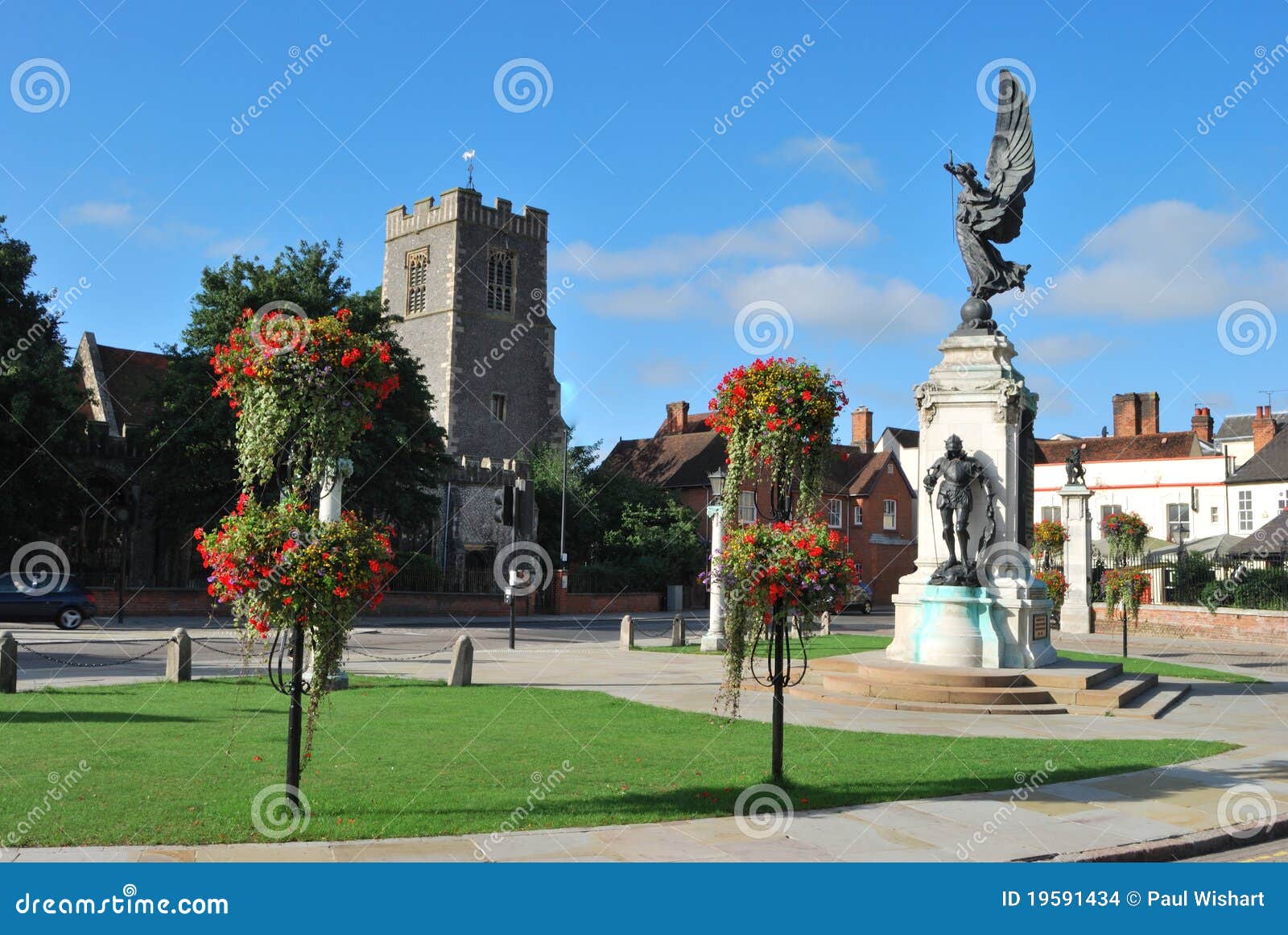 Colchester Town centre stock photo. Image of centre, church - 19591434