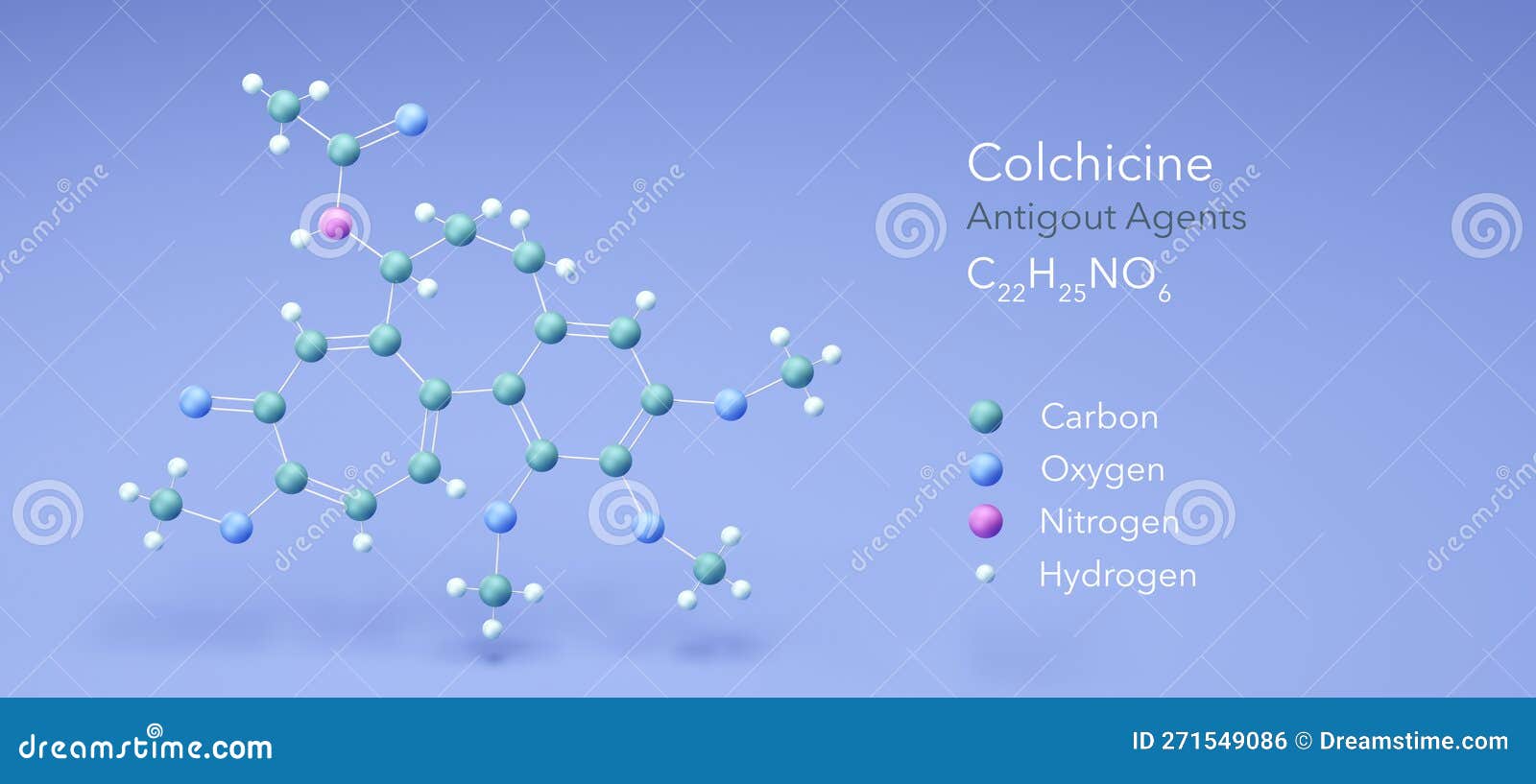 Colchicine Molecule, Molecular Structures, Antigout Agents, 3d Model ...