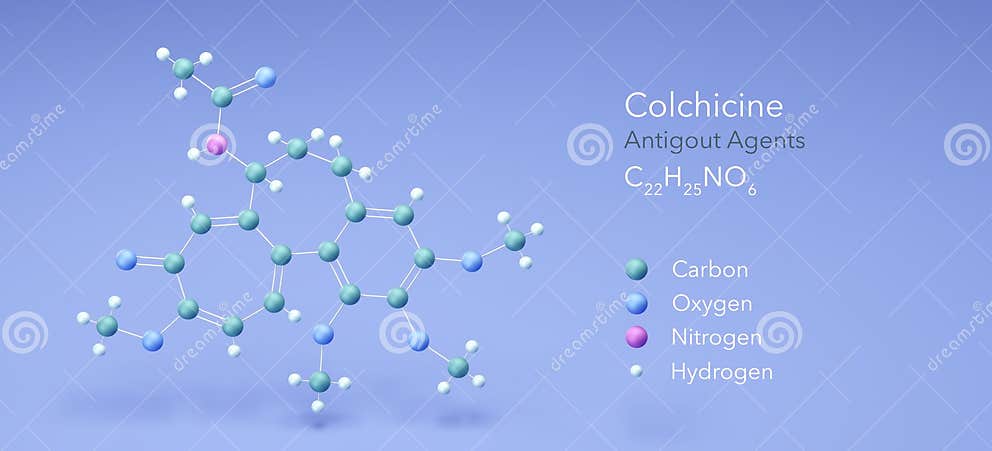 Colchicine Molecule, Molecular Structures, Antigout Agents, 3d Model ...