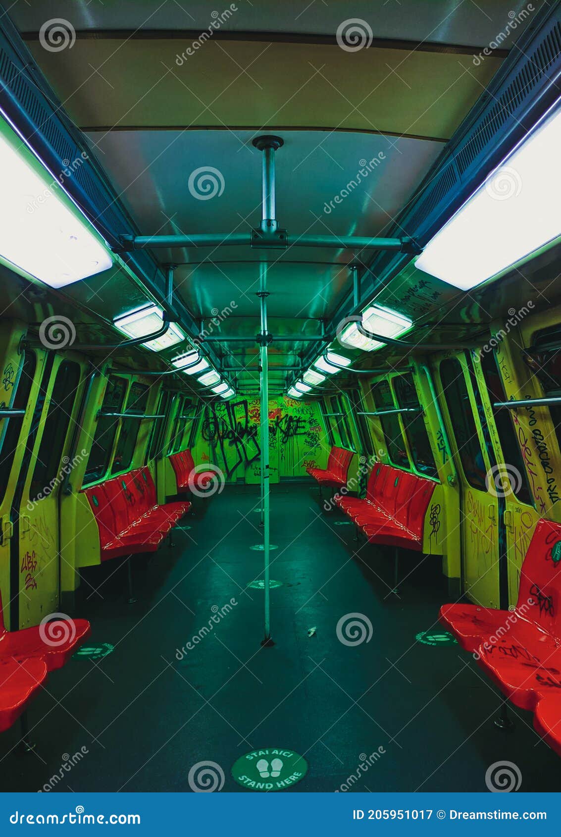 A Colorful and Different Subway Stock Image - Image of passenger ...