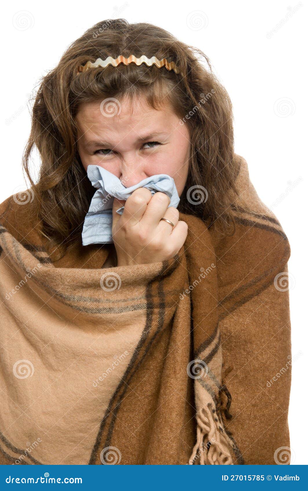 Cold stock image. Image of nose, isolated, girl, sneezer - 27015785