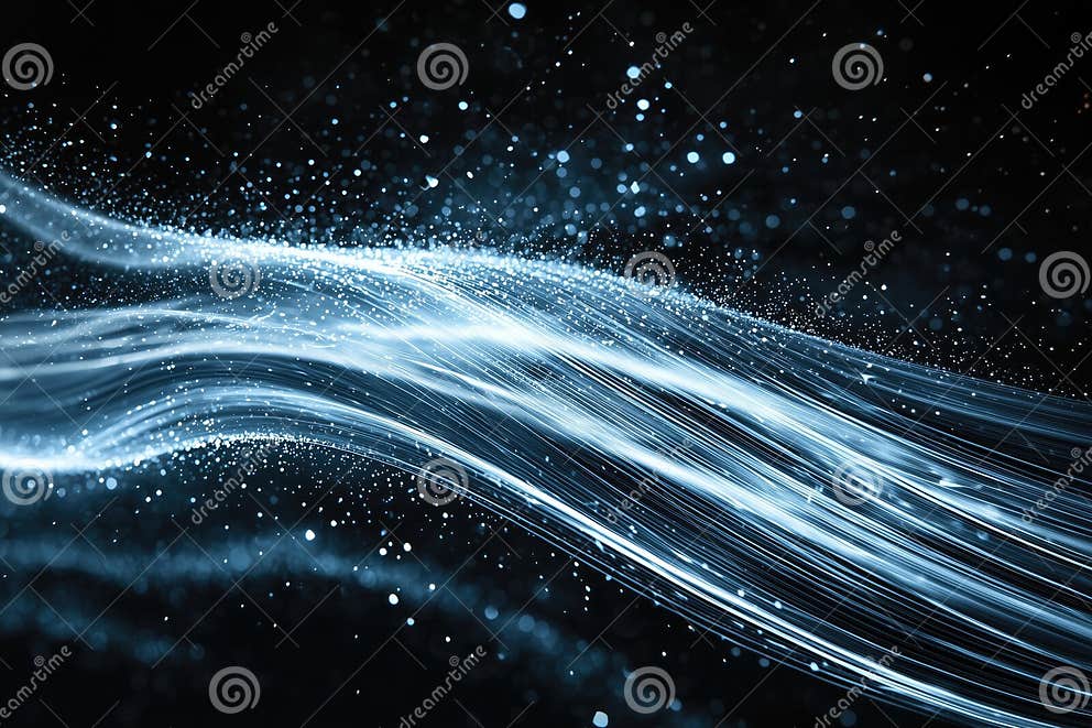 Cold Air Flow Effect from Conditioner on Dark Background. Abstract ...