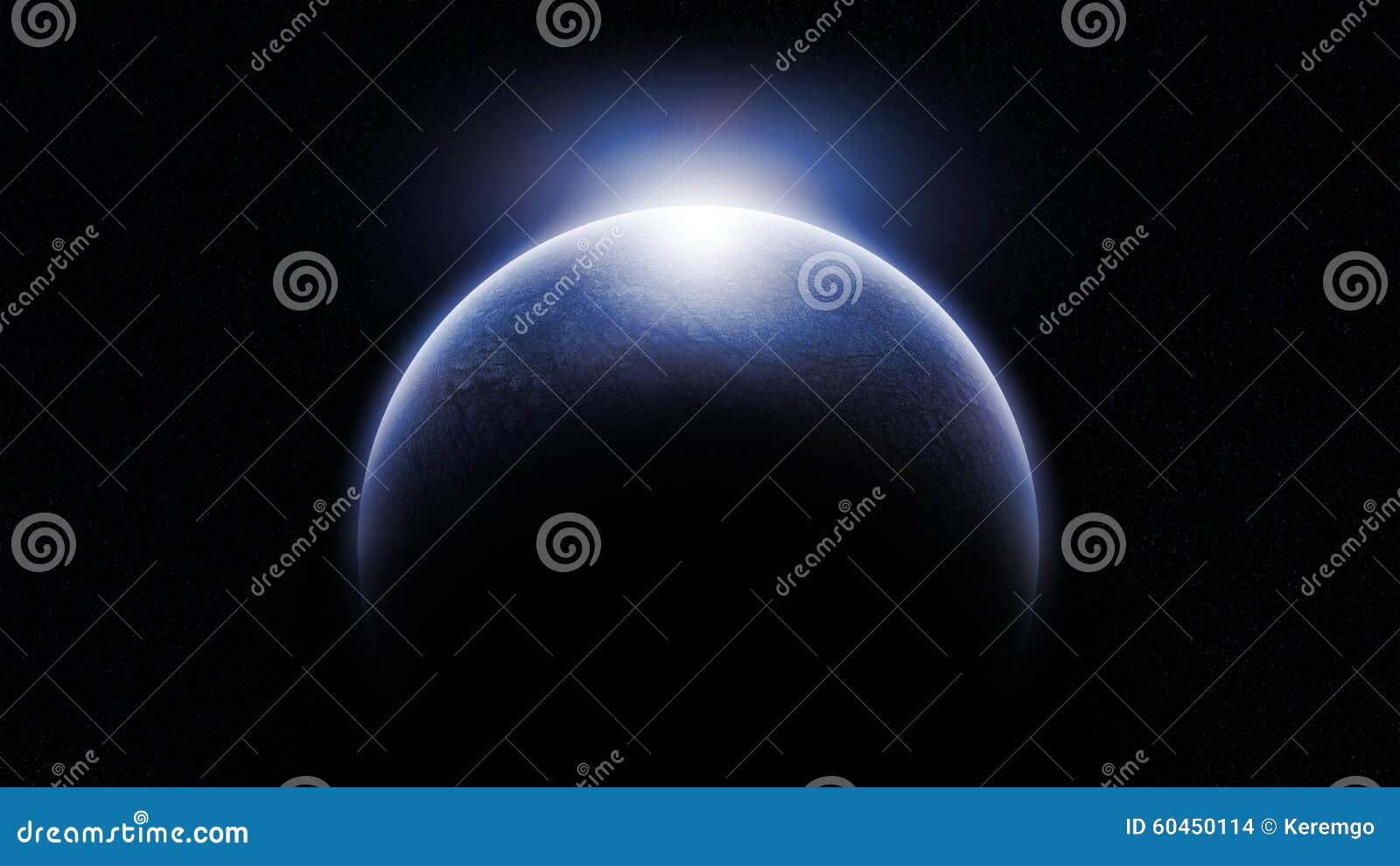Cold Alien Planet stock illustration. Illustration of moon - 60450114