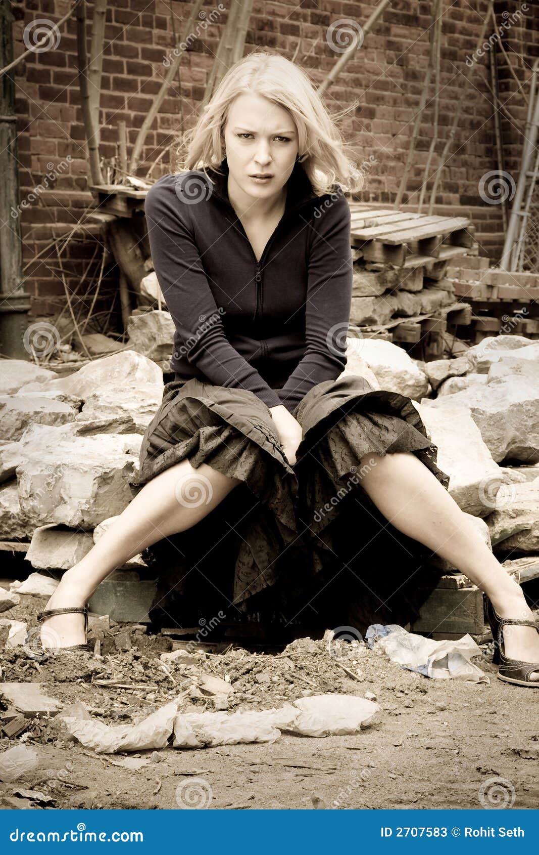 Cold, Angry and Hurt stock image. Image of beautiful, skirt - 2707583