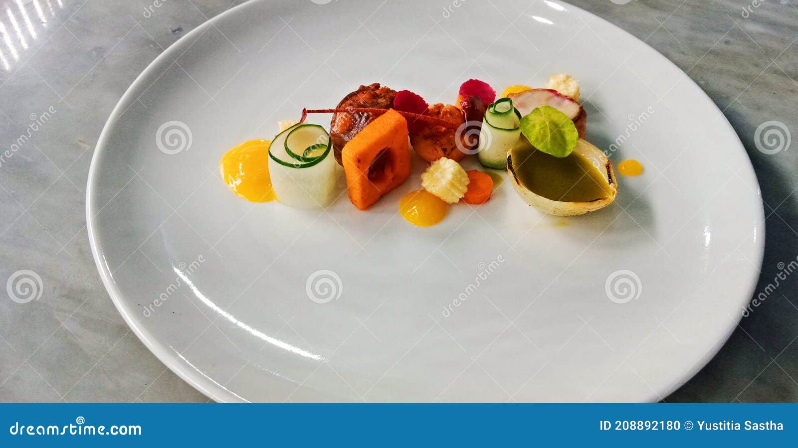 Cold Appetizer Continental Cuisine Stock Photo - Image of flower, meal ...