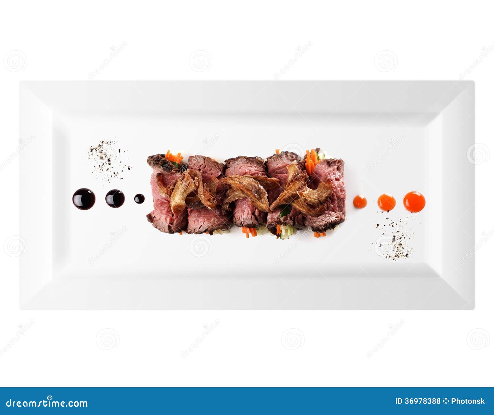 Cold Appetizer of Meat (white Background) Stock Photo - Image of ...