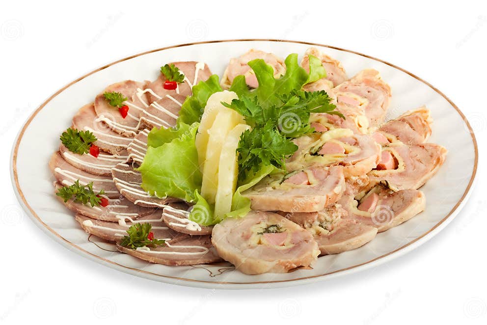 Cold appetizer meatloaf stock photo. Image of feast, background - 19597416