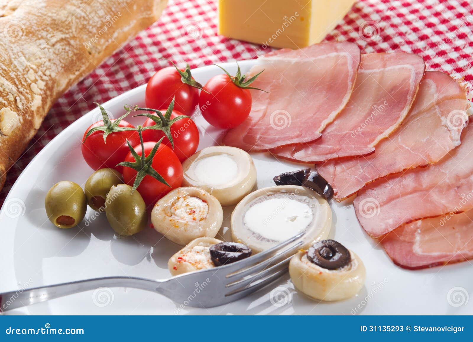 Cold appetizer stock image. Image of green, pork, mediterranean - 31135293