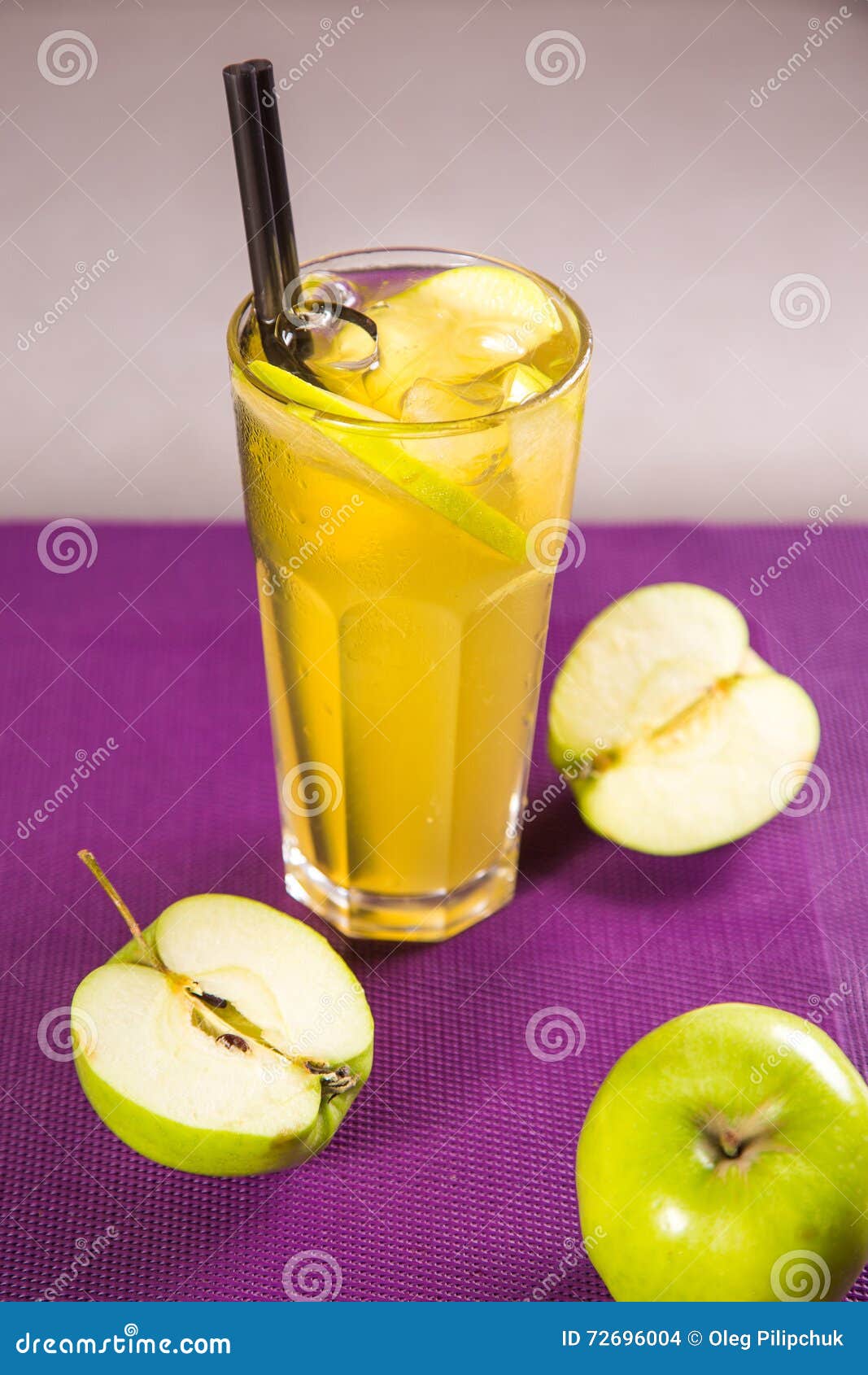 Cold apple tea stock photo. Image of sweet, color, glass - 72696004