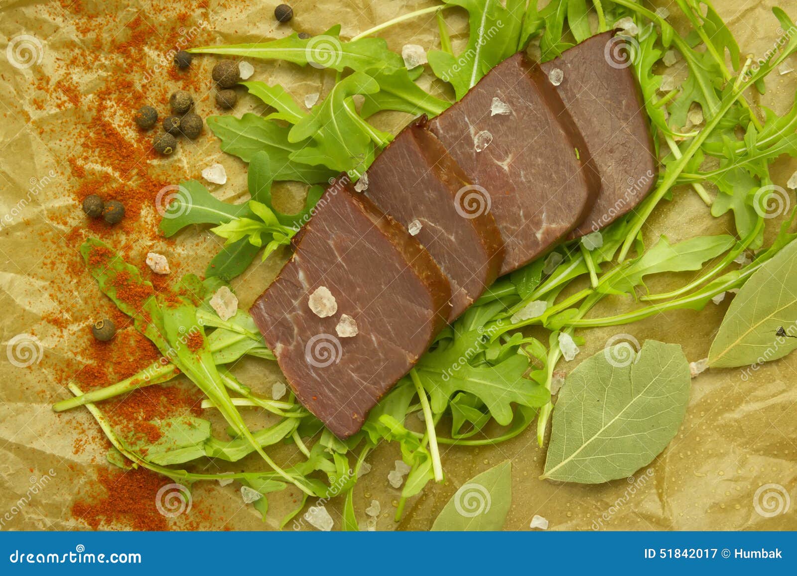 Cold beef snack stock image. Image of wrinkle, sprinkle - 51842017