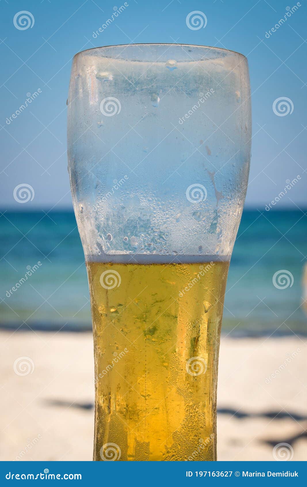 Cold Beer on the Beach and Hot Summer Day Stock Image - Image of ...