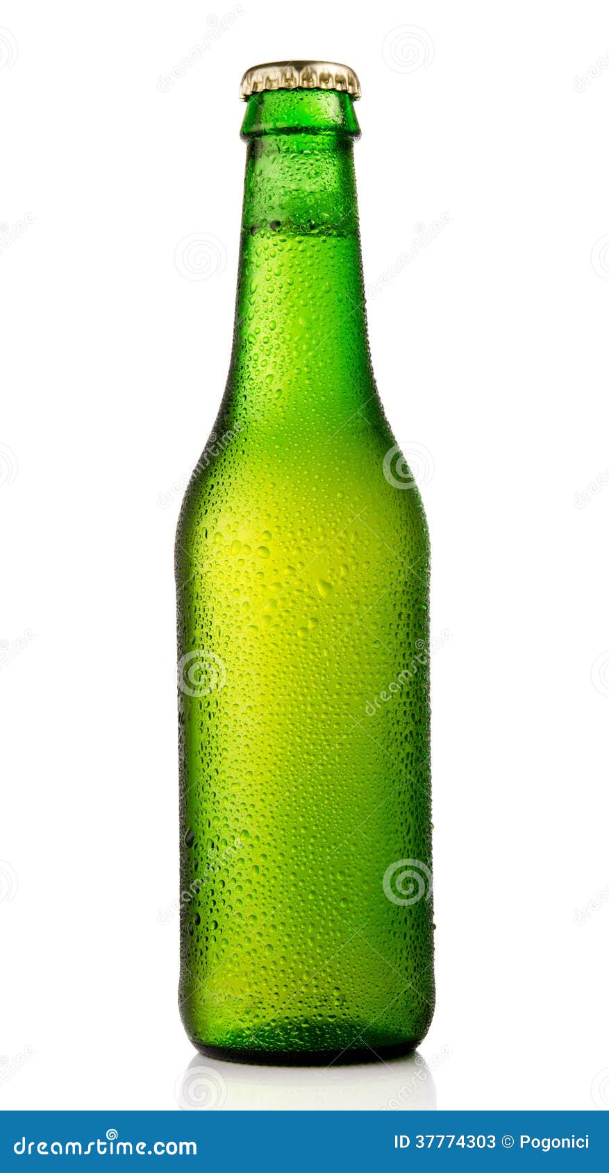 Cold beer bottle stock image. Image of golden, cool, gold - 37774303