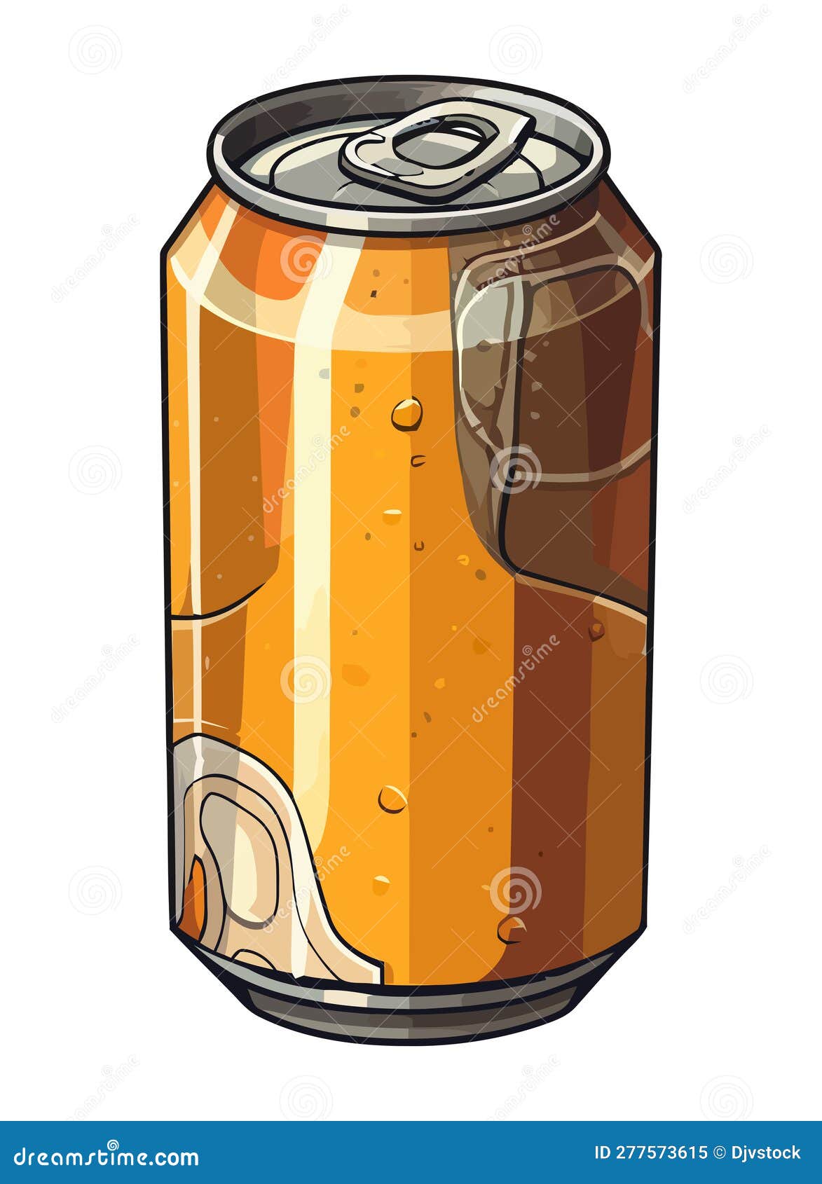 Cold beer can stock vector. Illustration of blank, beverage - 277573615
