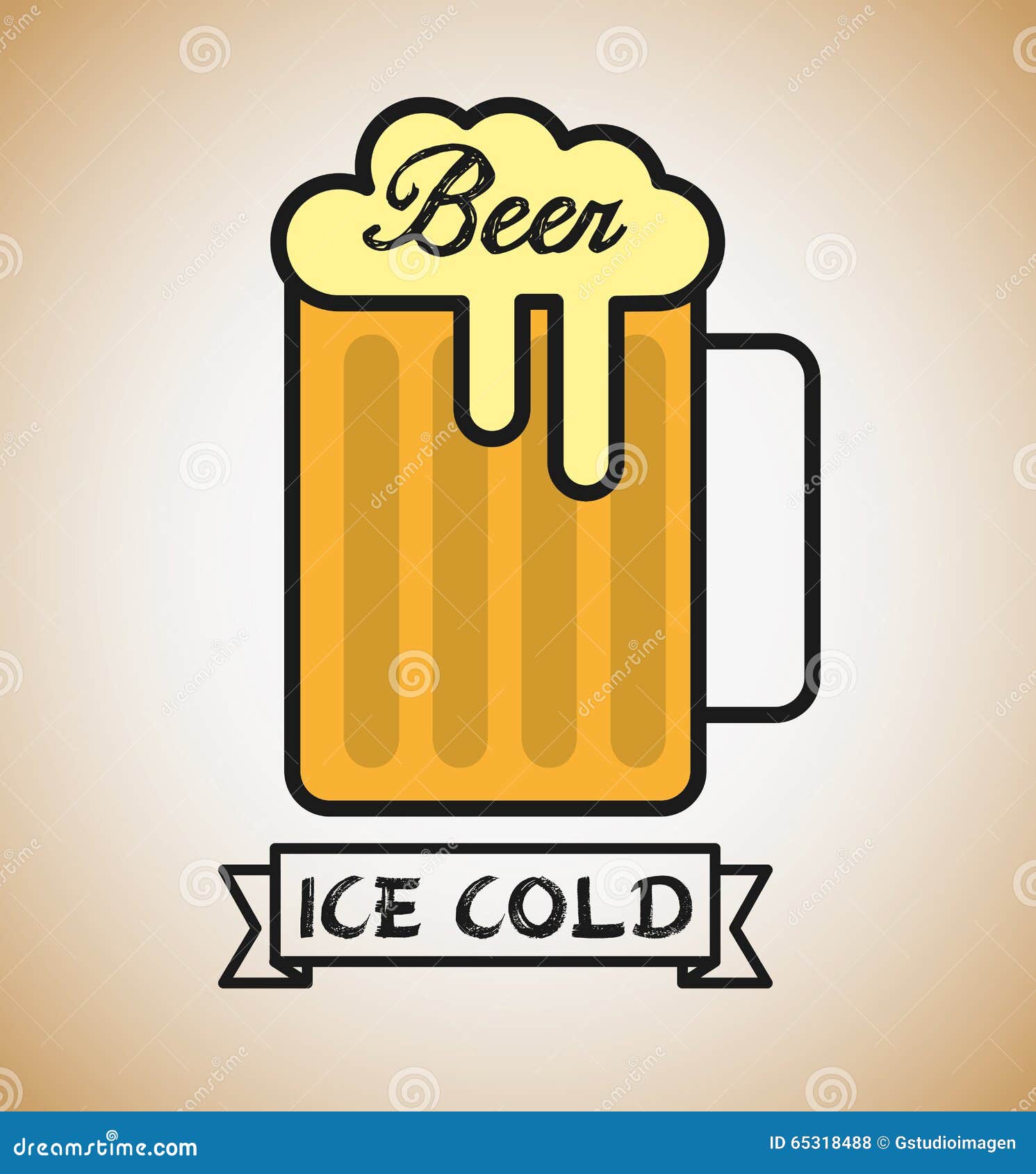 Cold beer design stock illustration. Illustration of icon - 65318488