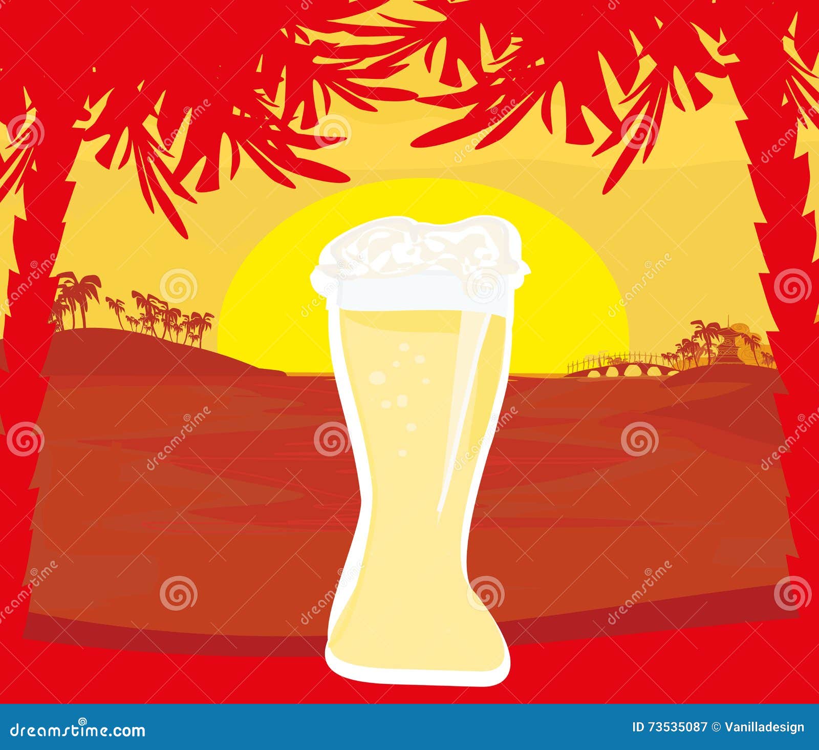 Cold beer design stock vector. Illustration of alcohol - 73535087