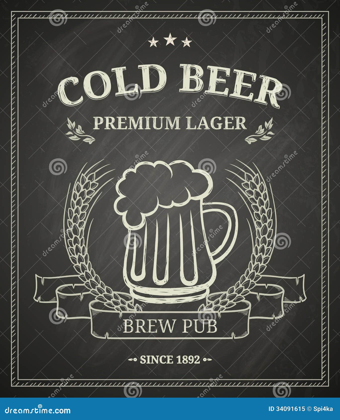 Ice Cold Beer Vector - Lettering - Sign | CartoonDealer.com #34260600