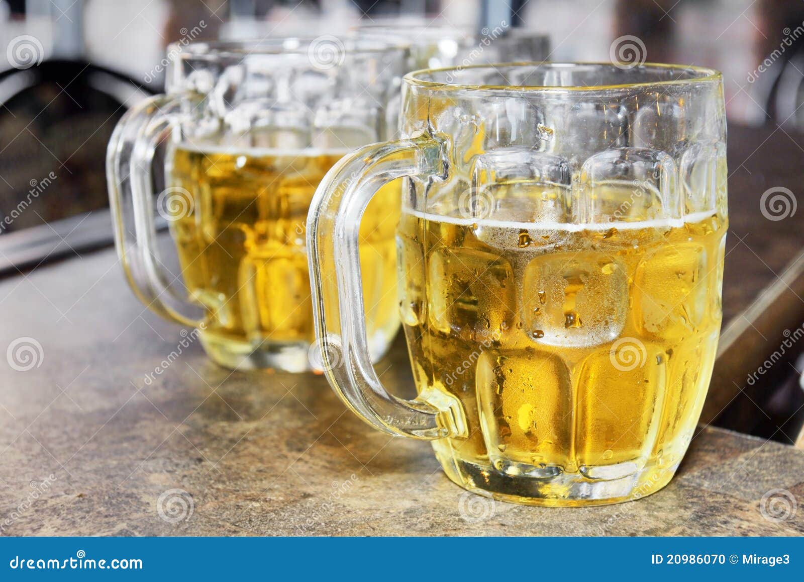 Cold beers in glass bocks stock photo. Image of bock - 20986070