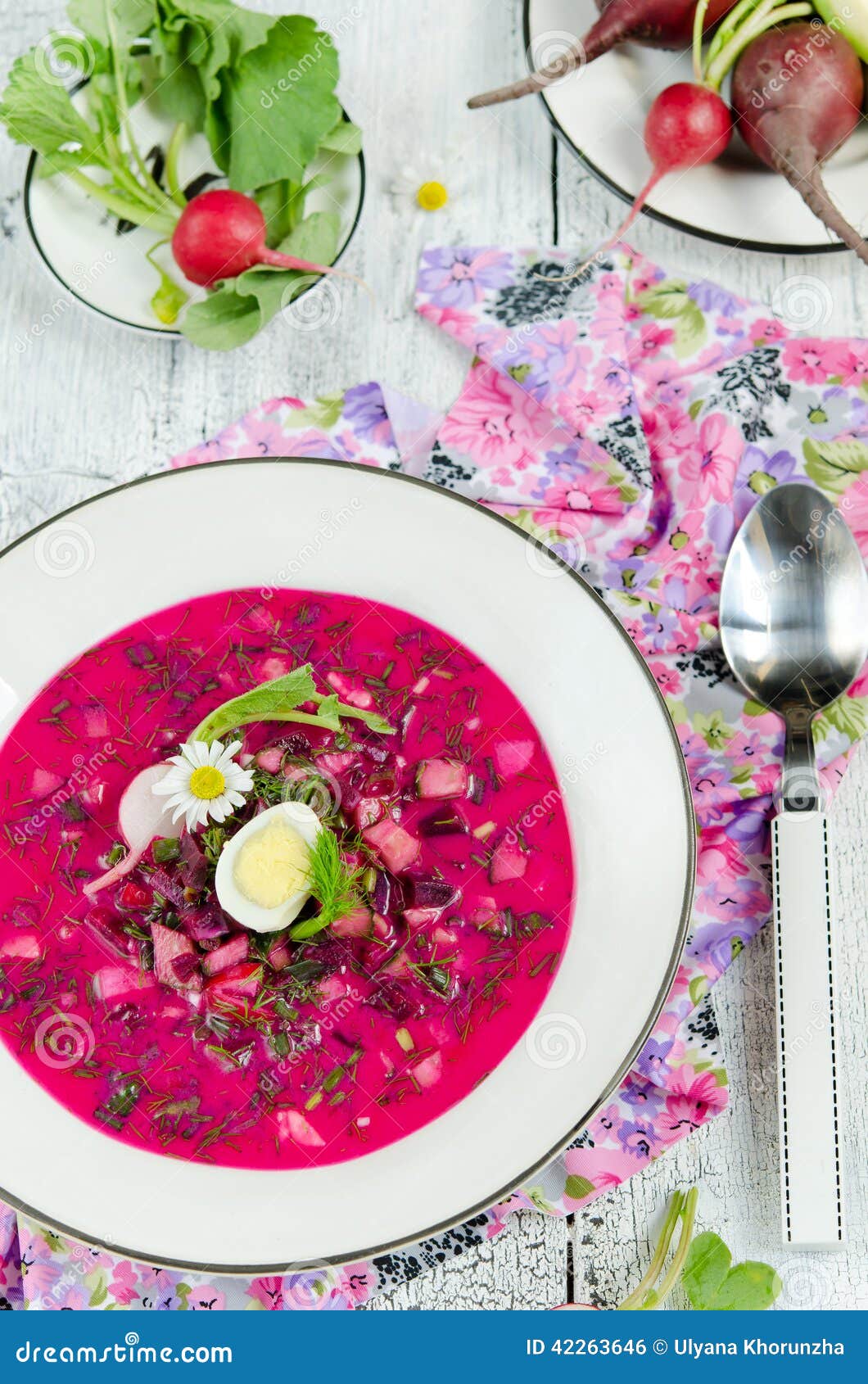 Cold beetroot soup stock photo. Image of cold, cooking - 42263646