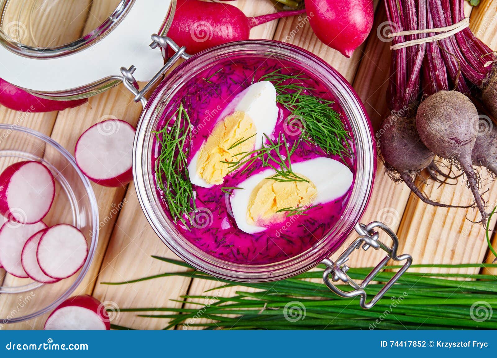 Cold beetroot soup stock photo. Image of cuisine, food - 74417852