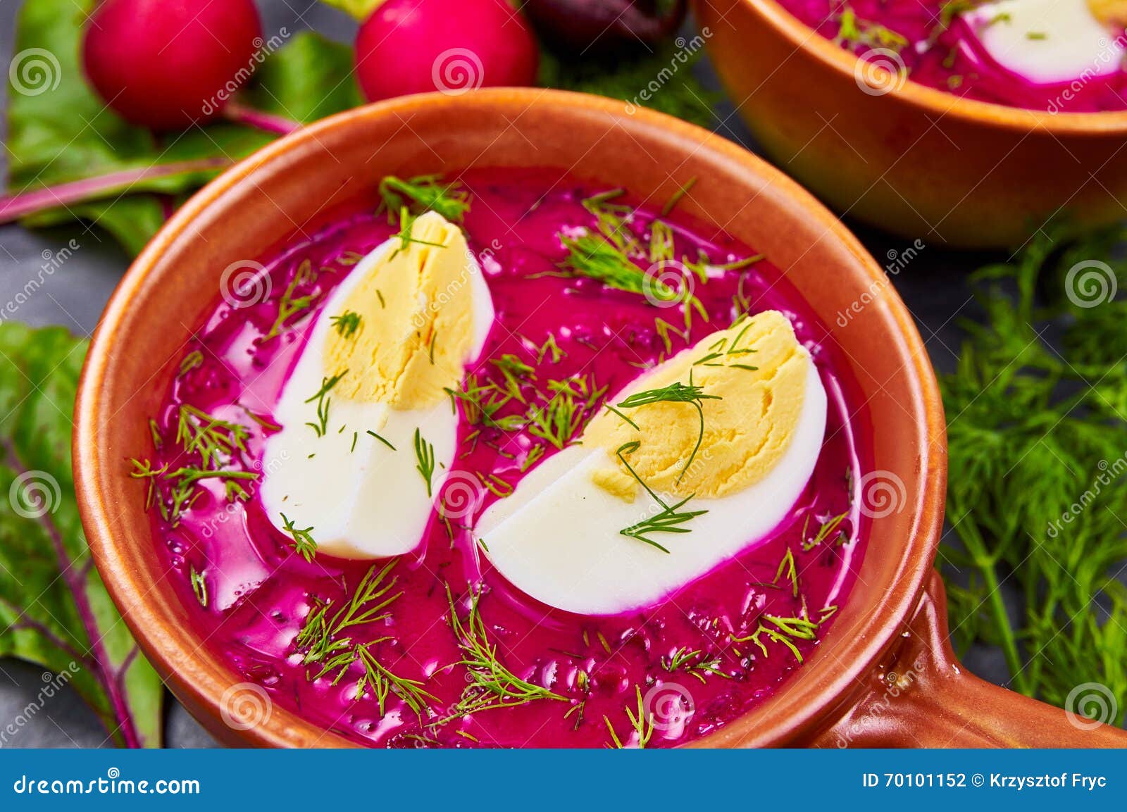 Cold beetroot soup stock photo. Image of napkin, lunch - 70101152