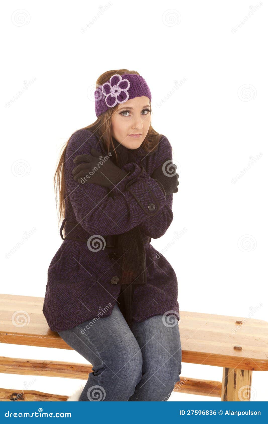 Cold bench stock photo. Image of fashion, cute, isolated - 27596836