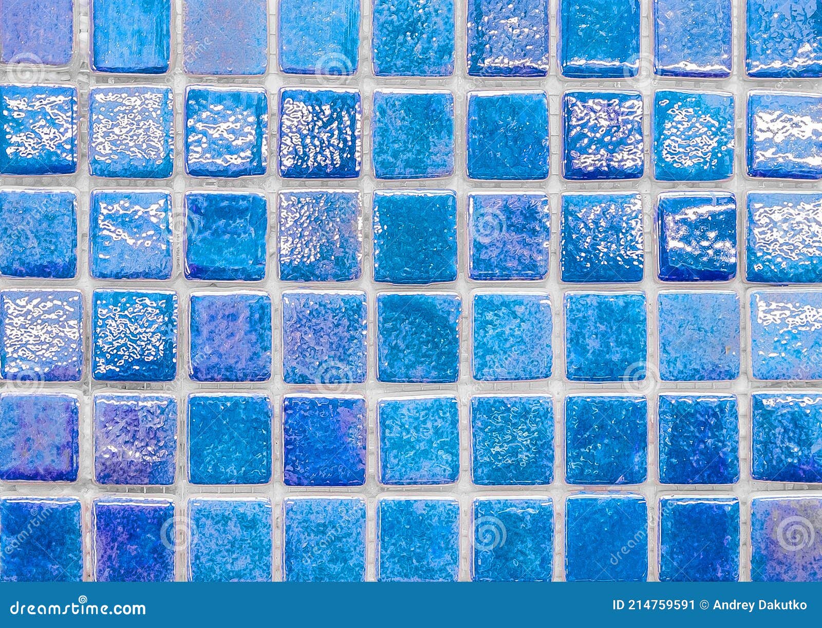 Cold Blue Abstract Square Ceramic Tile Texture, Mosaic Background Stock ...
