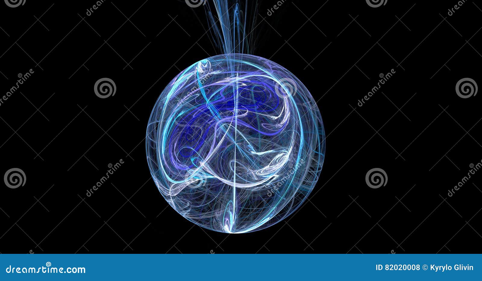 Cold Blue Christmas Ball Abstract Background Stock Illustration ...