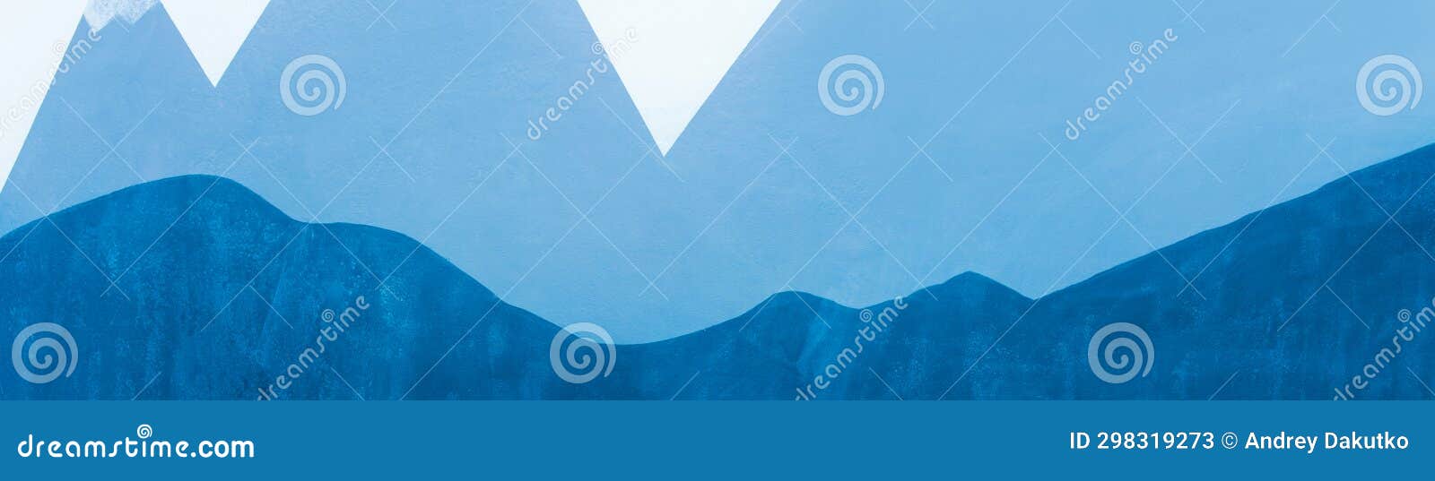 Cold Blue Cool Shade Tint Abstract View Wall Design Rock Mountain ...