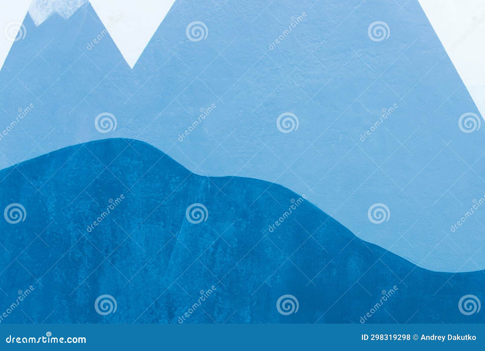 Cold Blue Cool Shade Tint Abstract View Wall Design Rock Mountain ...