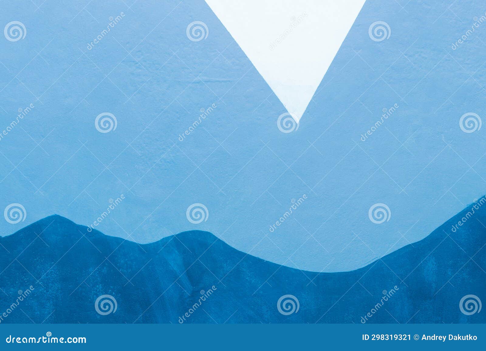 Cold Blue Cool Shade Tint Abstract View Wall Design Rock Mountain ...