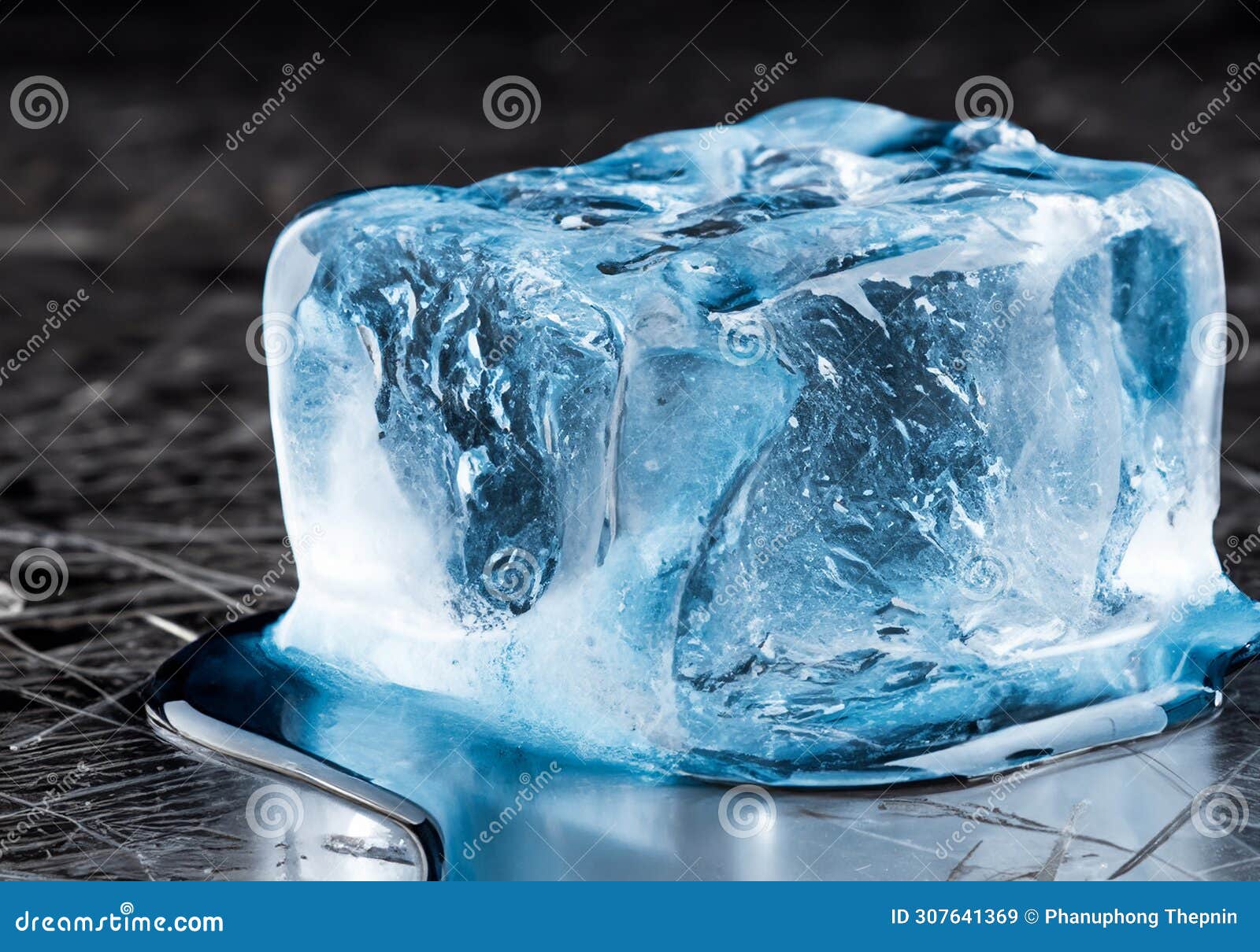 Clear frozen block of ice stock illustration. Illustration of clear ...