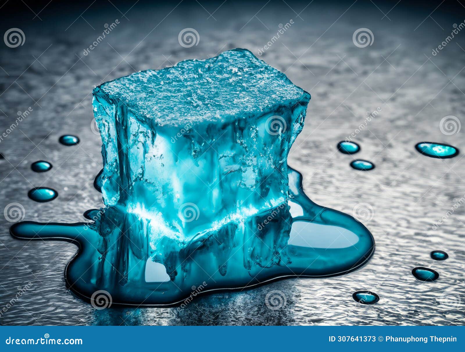 Clear frozen block of ice stock illustration. Illustration of ...