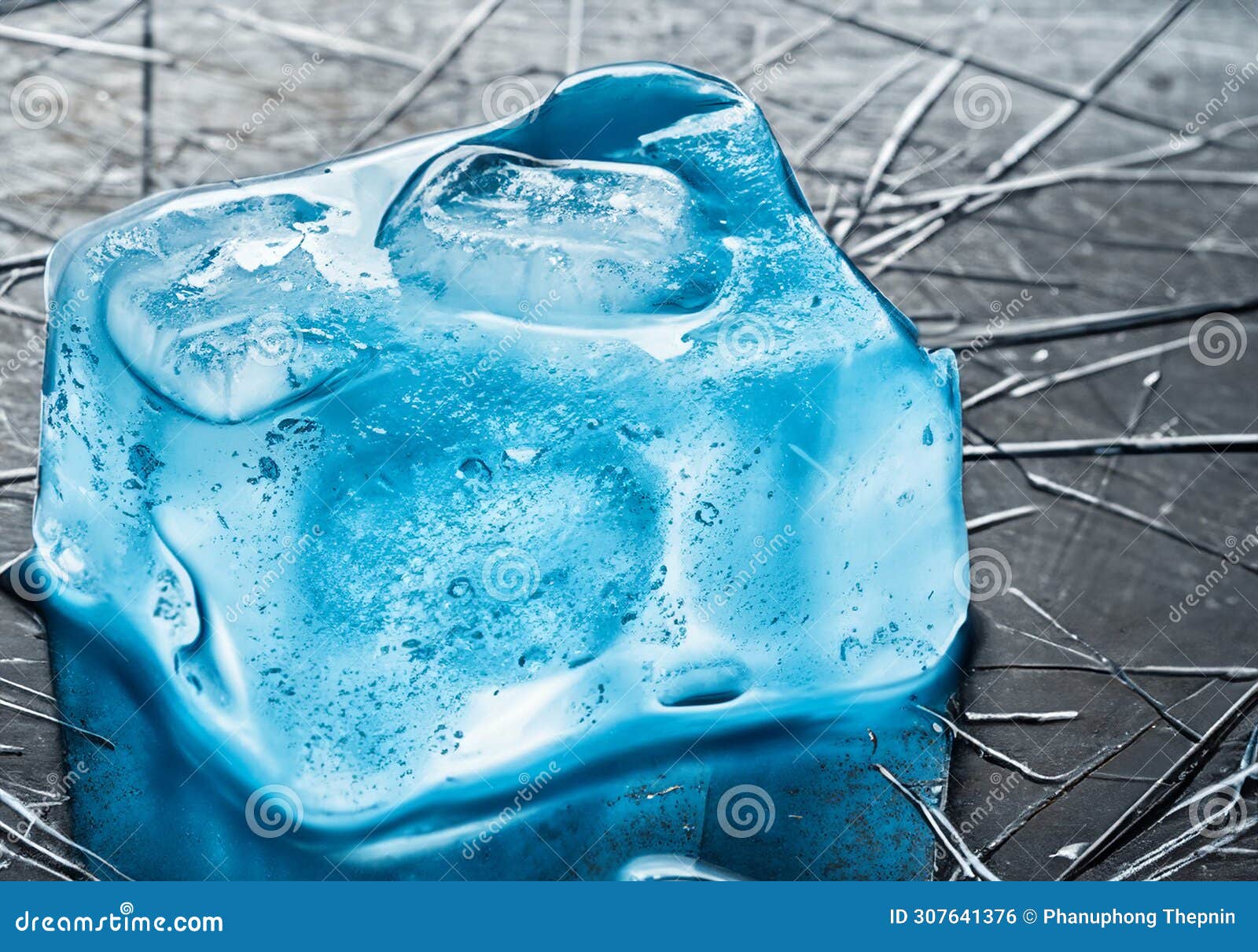 Clear frozen block of ice stock illustration. Illustration of clear ...