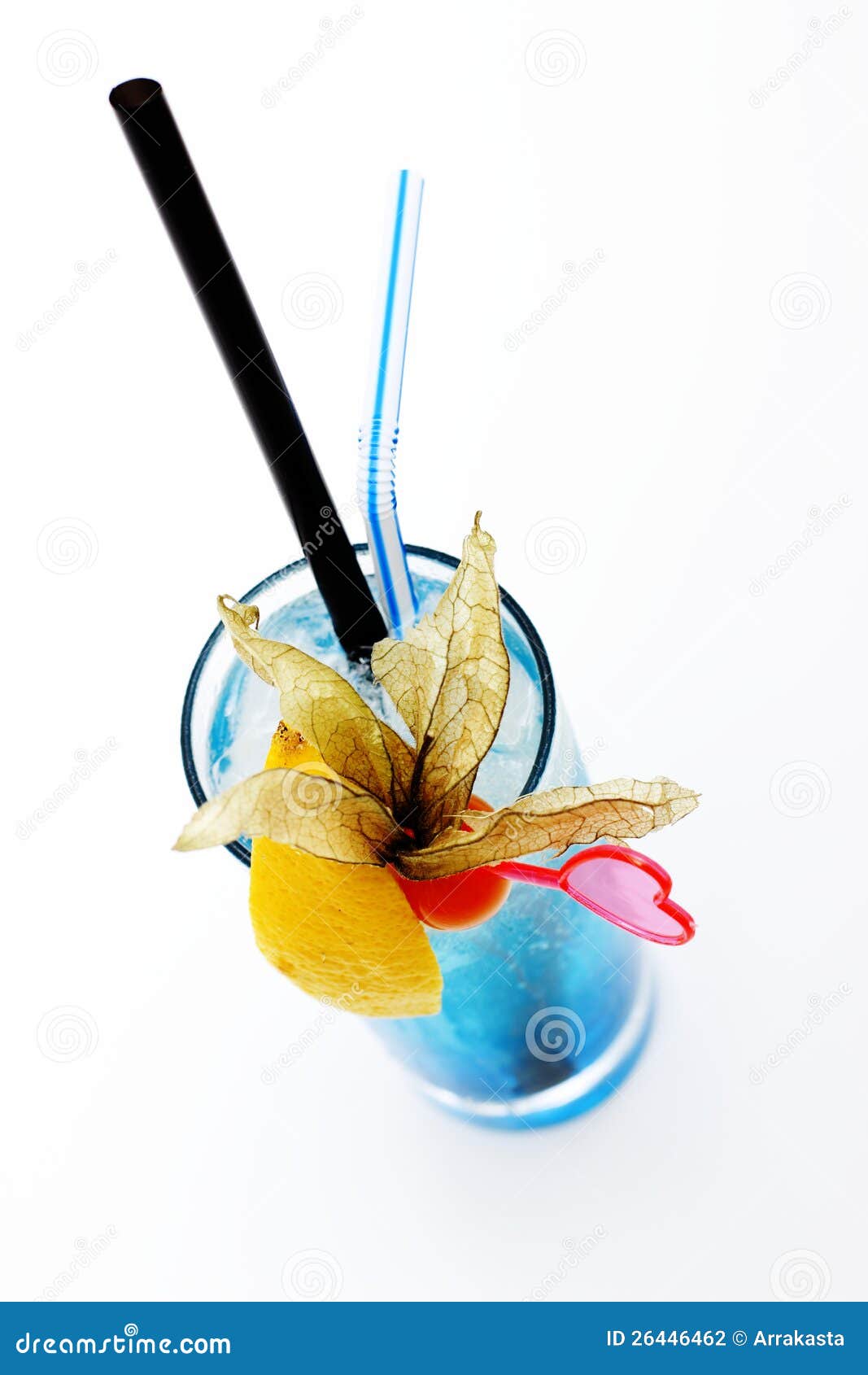 Cold blue drink stock photo. Image of fruit, glass, summer - 26446462