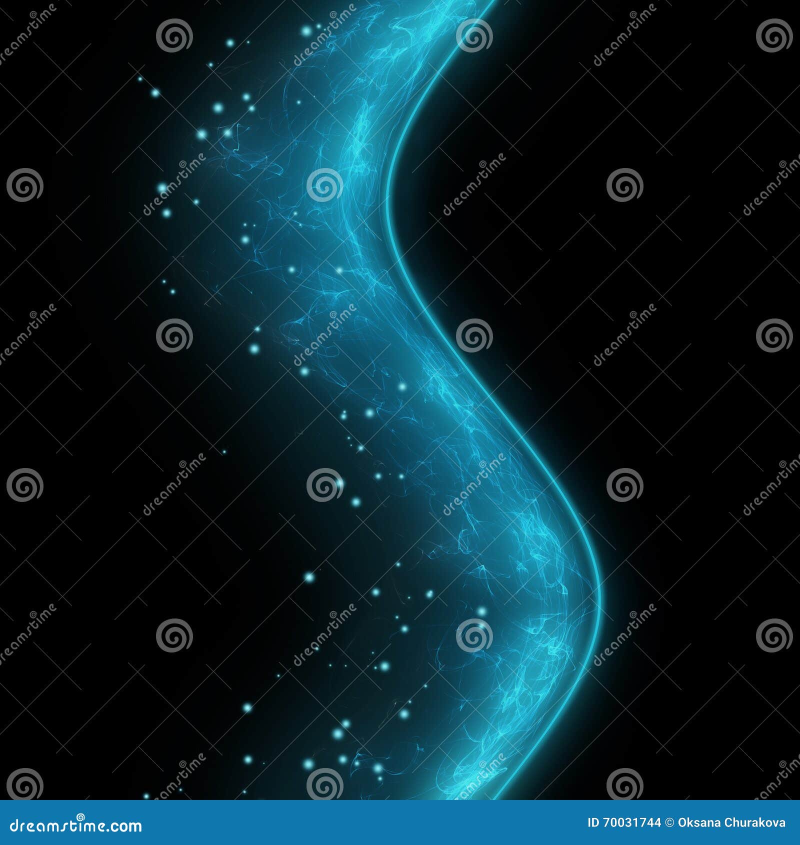 Cold blue fire with spark stock illustration. Illustration of exploding ...