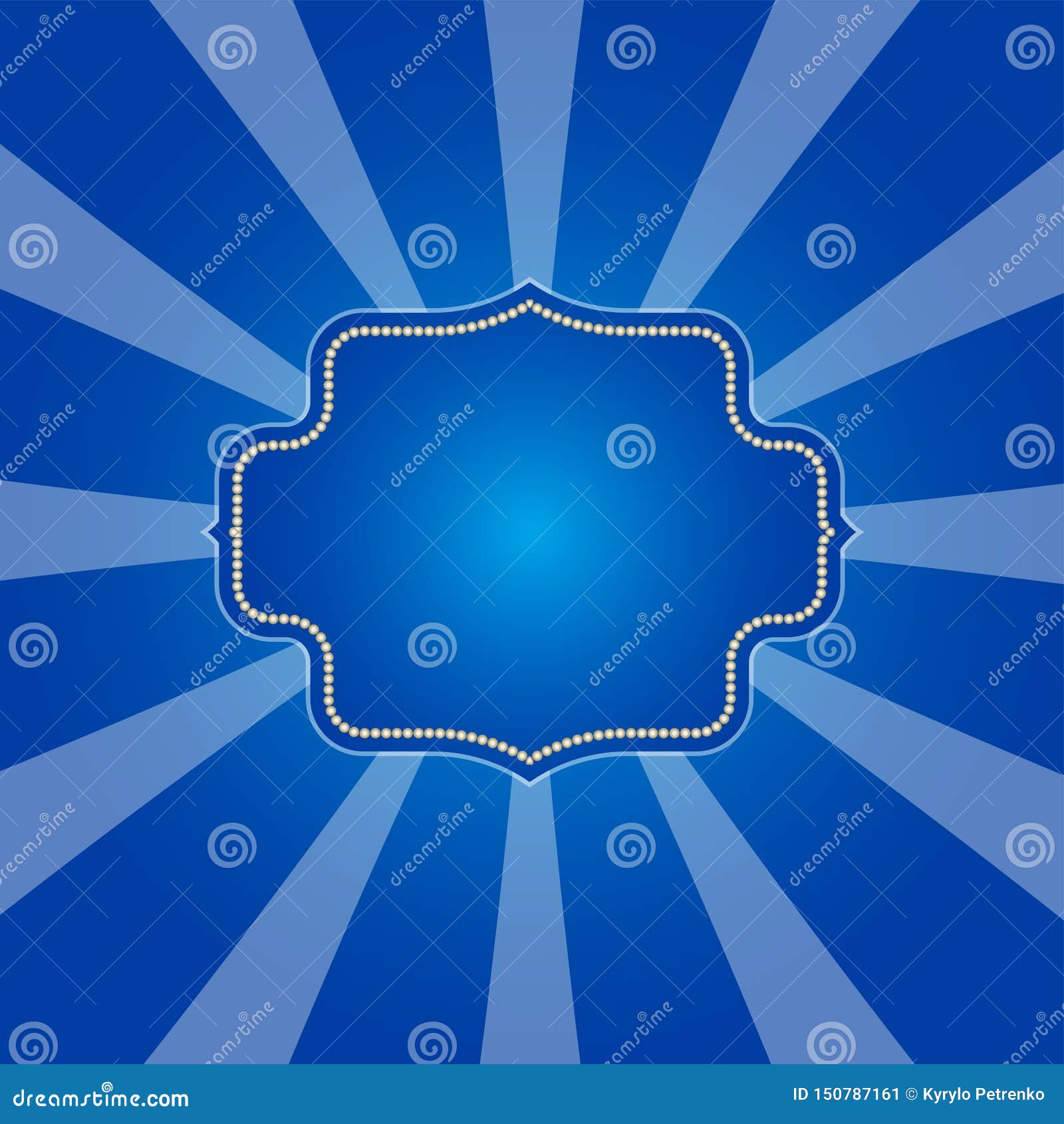 Cold Blue Rays Background in Retro Design Stock Vector - Illustration ...