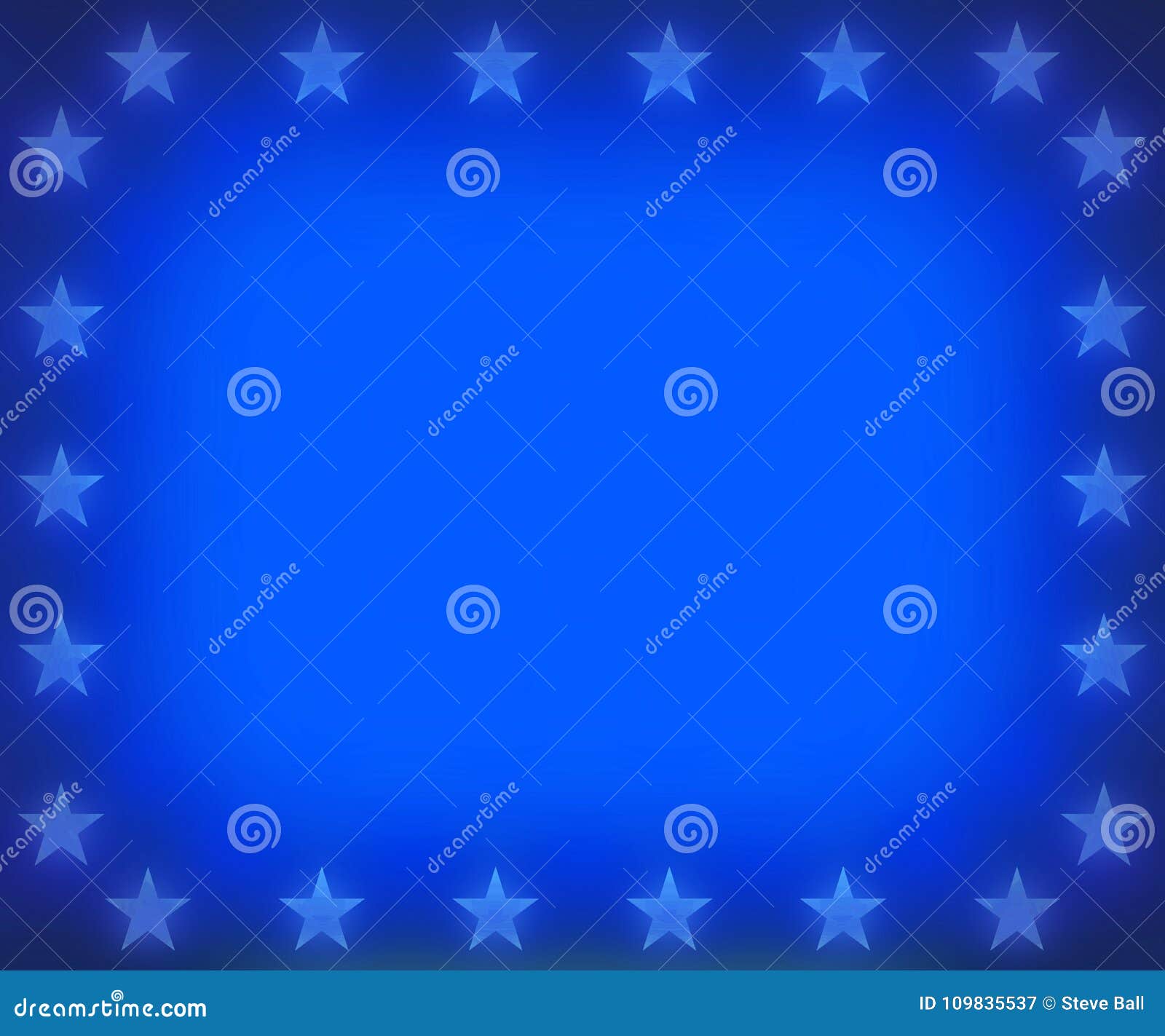 Blue stars border stock illustration. Illustration of blue - 109835537