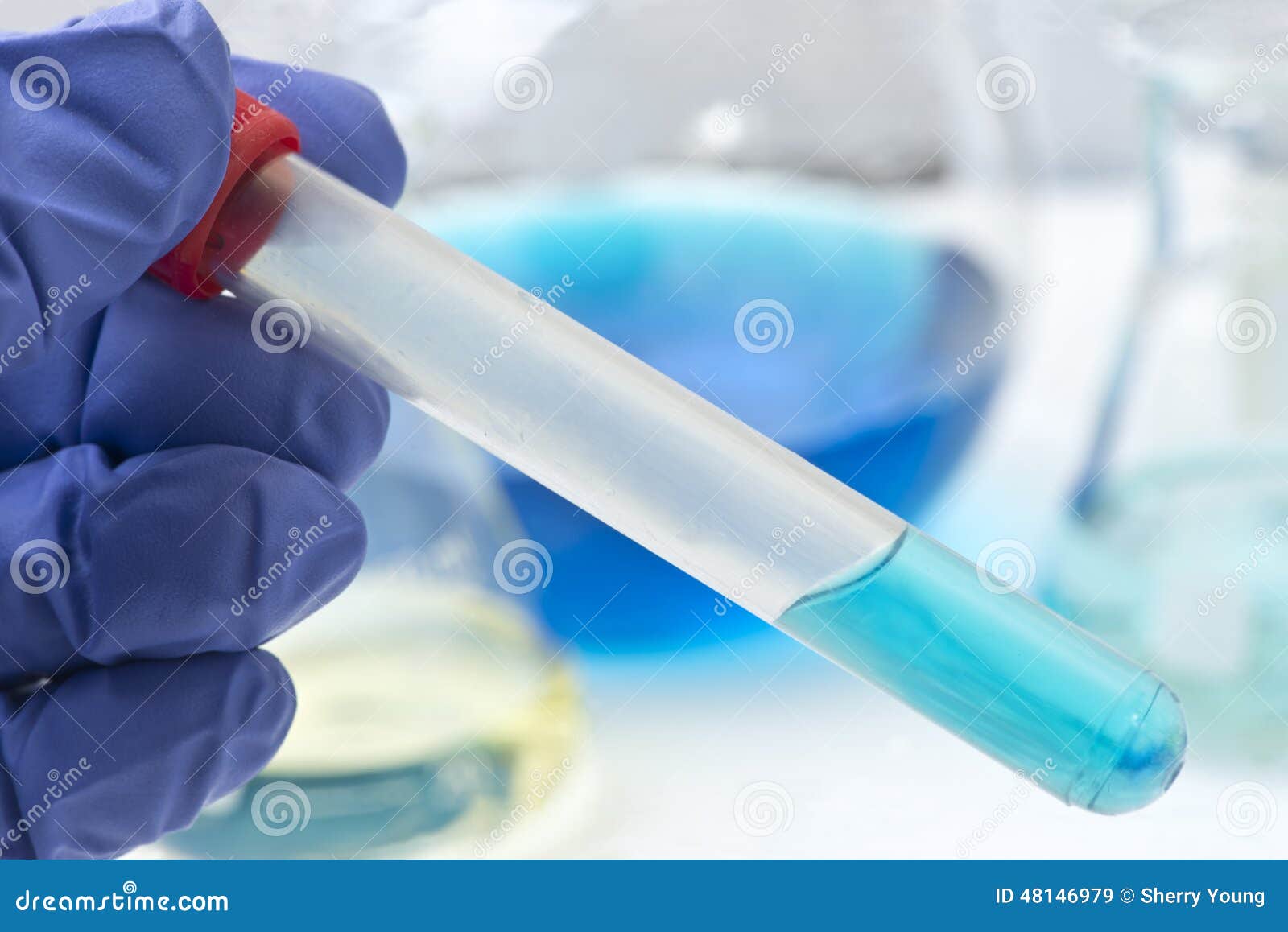Cold Blue Test Tube stock image. Image of prescription - 48146979