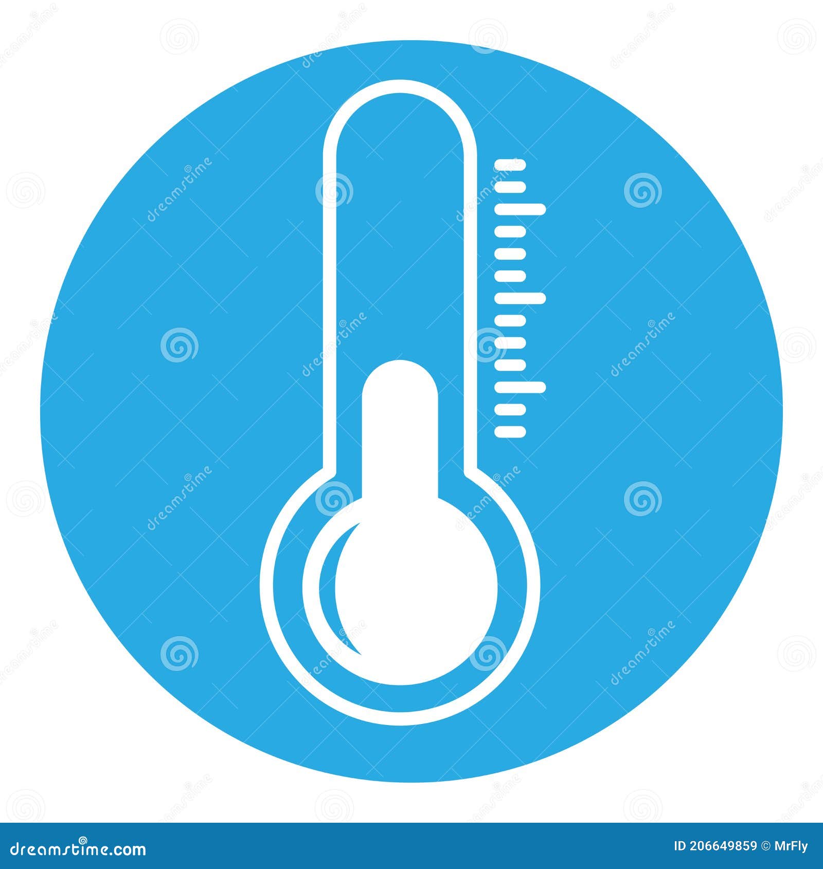 Cold Blue Thermometer with Scale, Vector Illustration Stock Vector ...