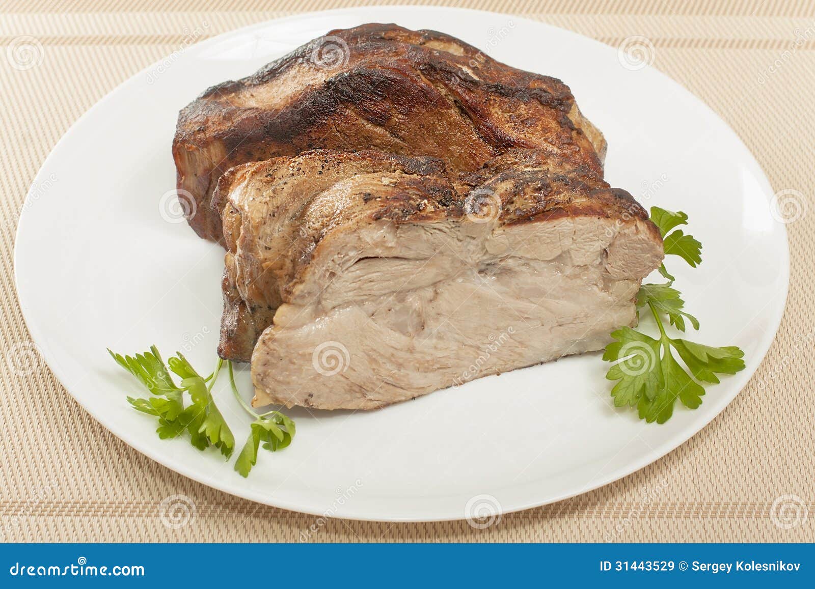 Cold boiled pork stock image. Image of meat, pork, roast - 31443529