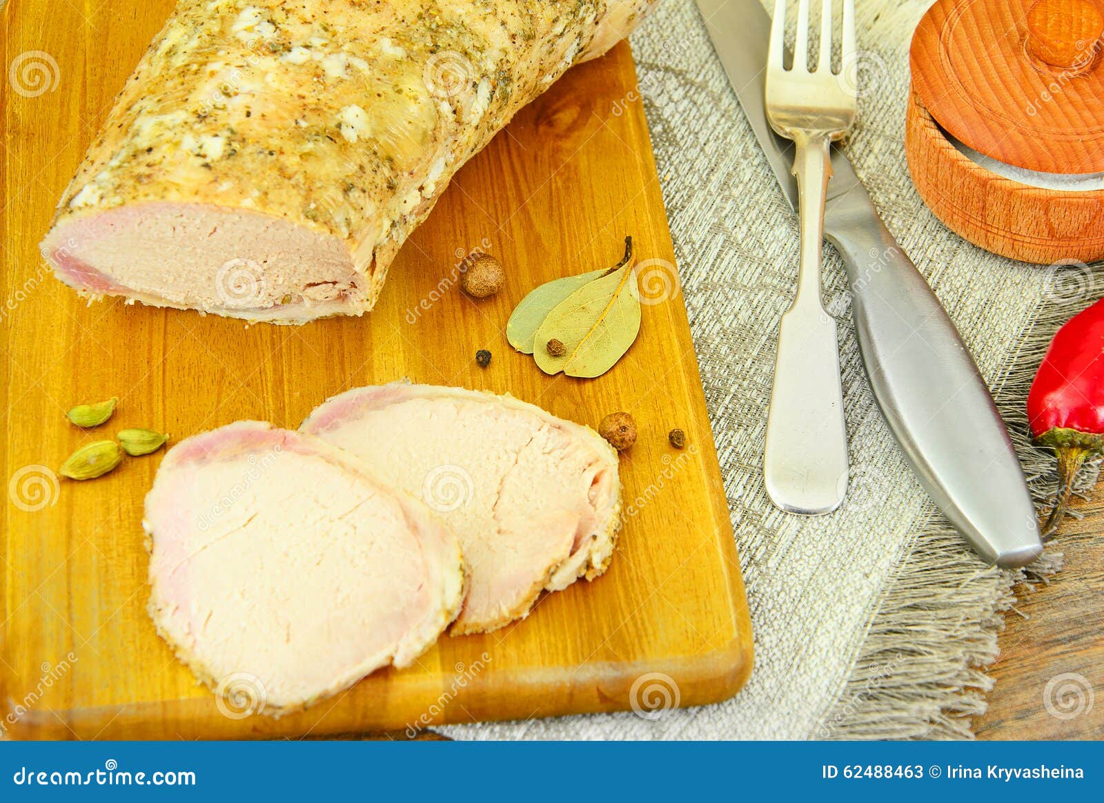 Cold Boiled Pork with Spice Stock Image - Image of cold, freshness ...