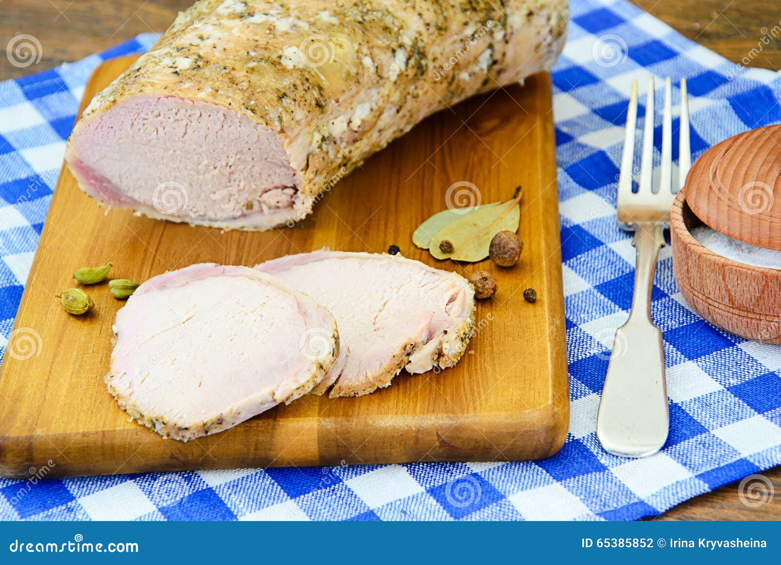 Cold Boiled Pork with Spice Stock Photo - Image of healthy, dinner ...