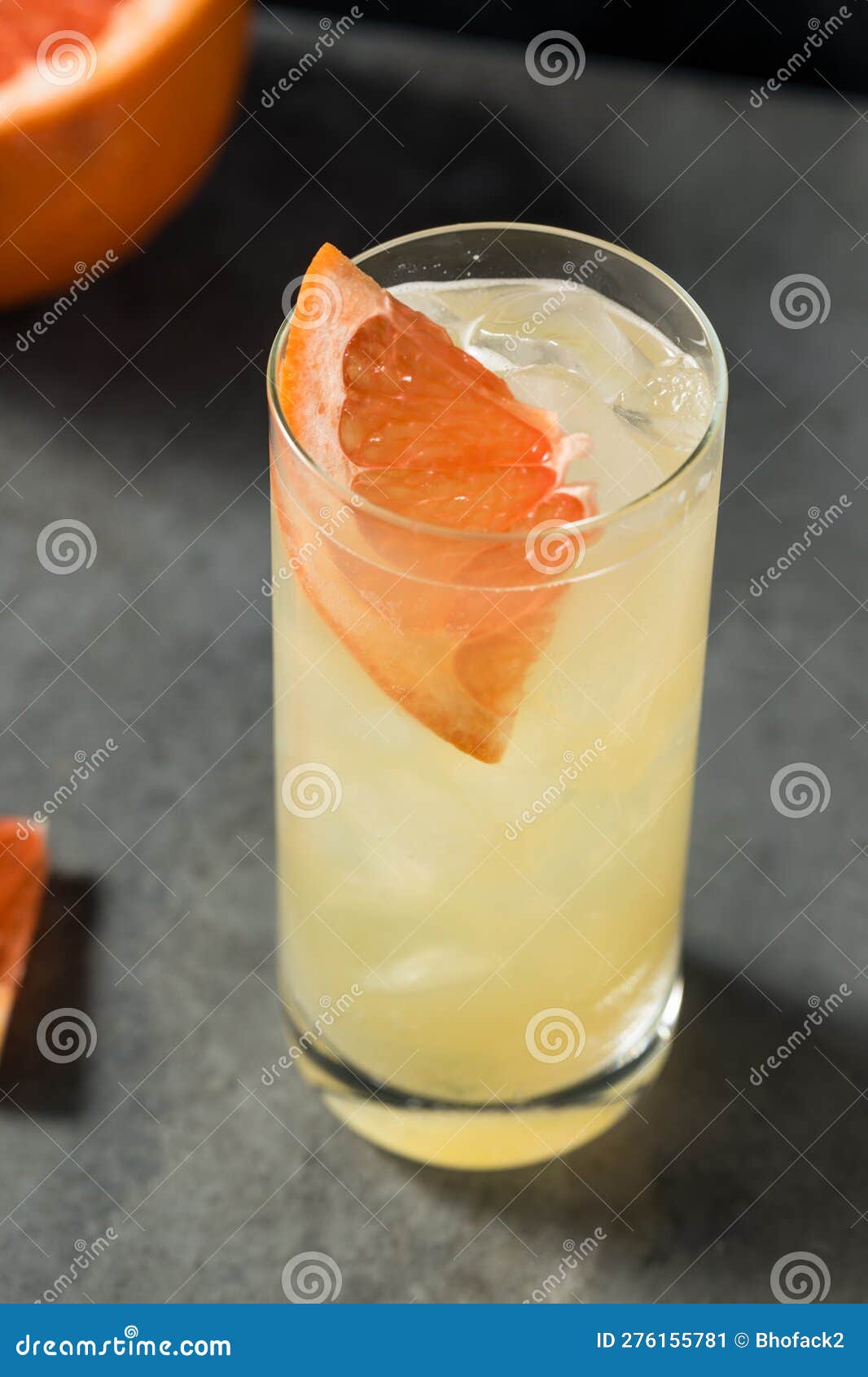 Cold Boozy Grapefruit Gin Radler Stock Image - Image of cocktail, cool ...
