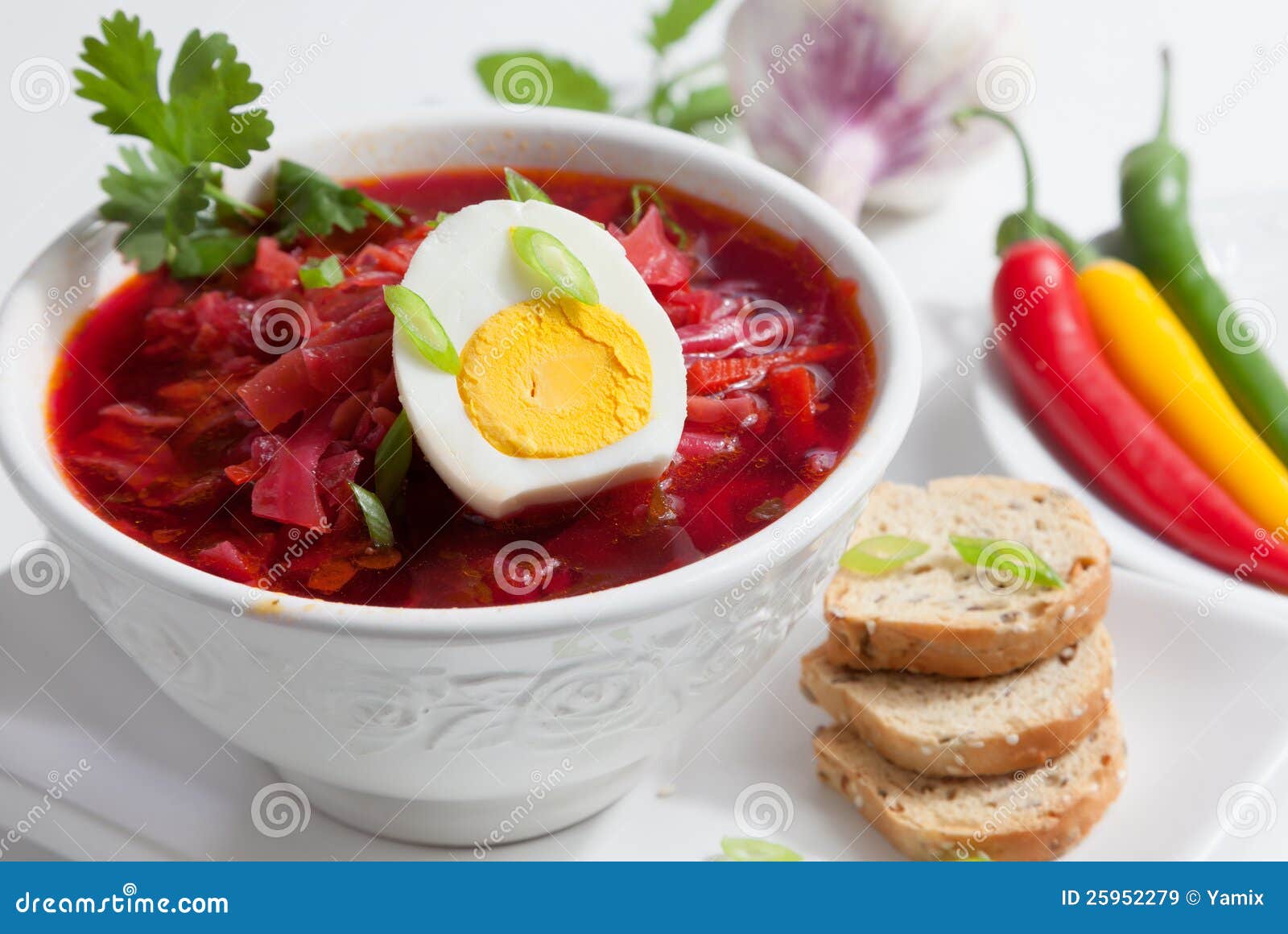 Cold Borsch Soup stock image. Image of beet, pepper, root - 25952279