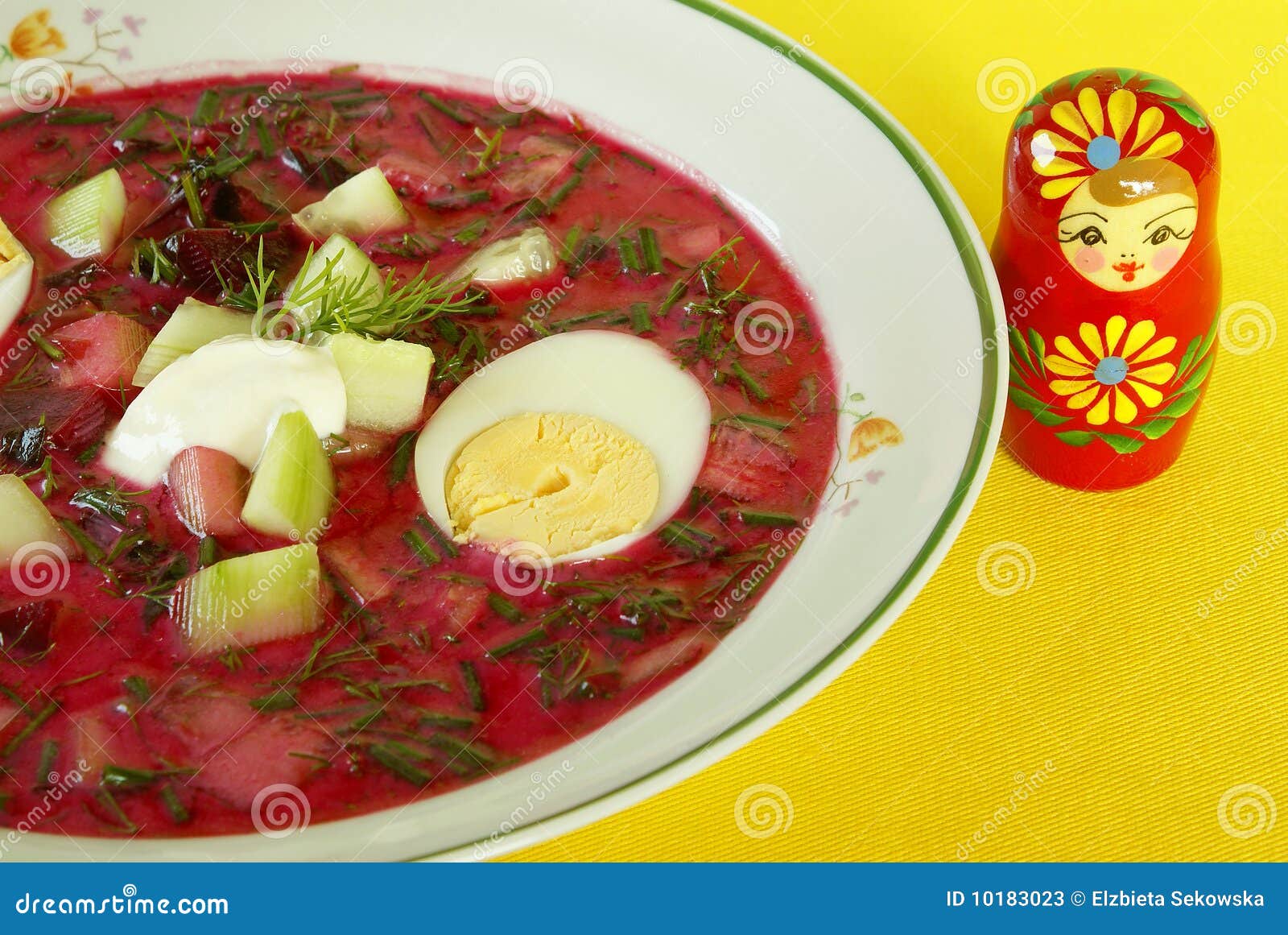 Cold borscht (borshch) stock image. Image of root, bowl - 10183023