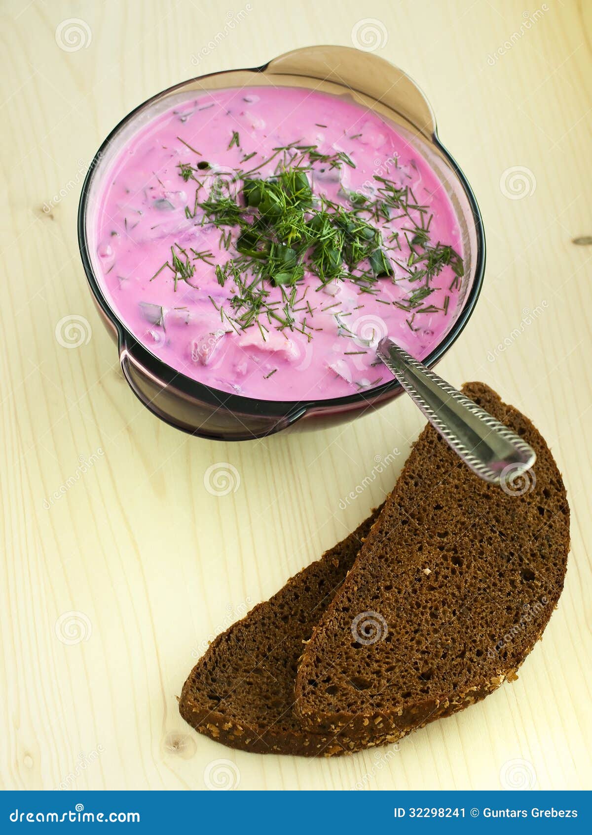 Cold borscht stock image. Image of food, sour, latvia - 32298241