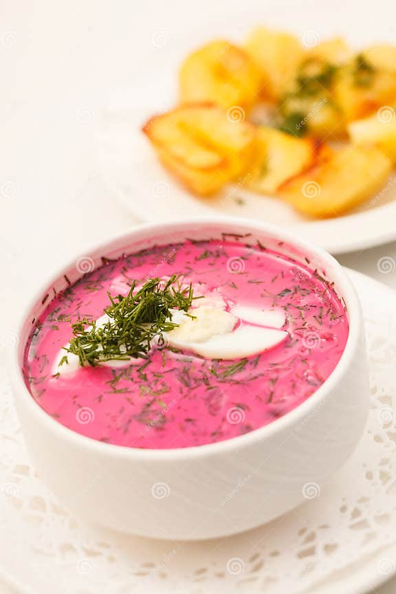 Cold borscht stock photo. Image of plate, meal, sour - 31287716